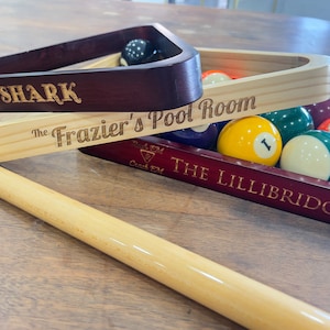 Personalized Pool Triangle | Billiards Triangle | Gift for Him | Her ...