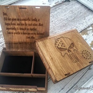 Personalized Men's Valet Box Custom Keepsake Box - Etsy