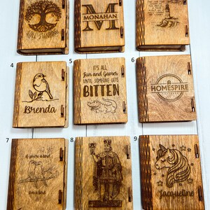 Personalized Wood Playing Card Box Custom Deck Box Card - Etsy