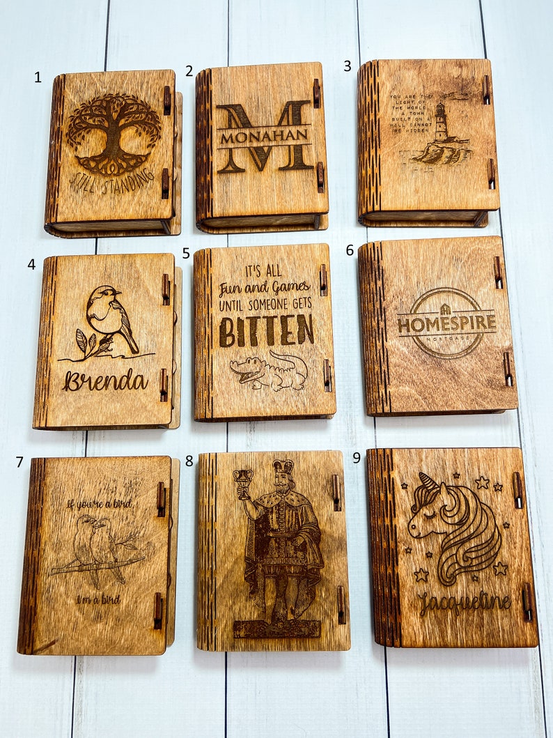 Personalized Wood Playing Card Box Custom Deck Box Card - Etsy