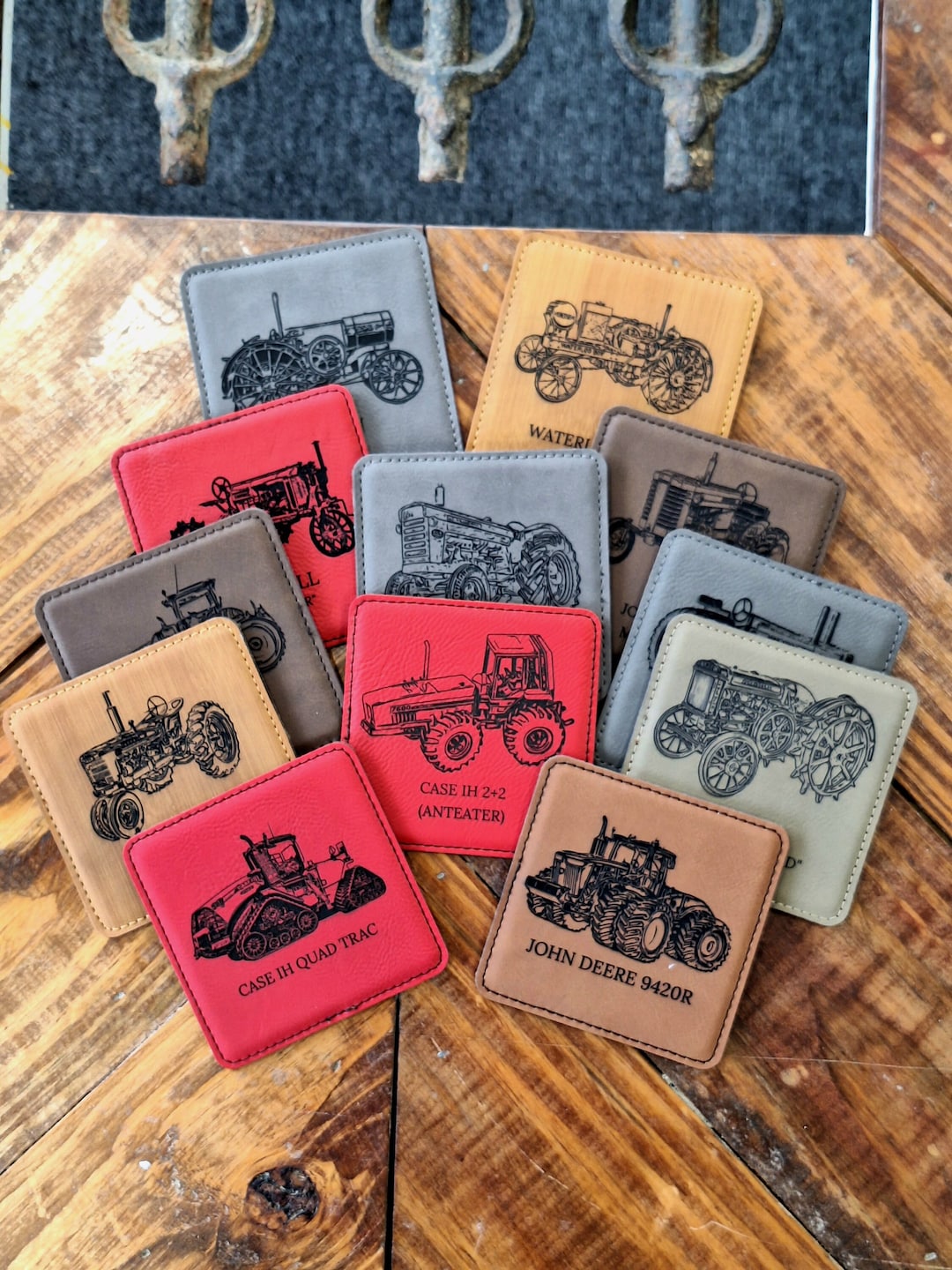 Tractor Coasters Farm Equipment Agriculture Coaster Set Man Cave Decor ...