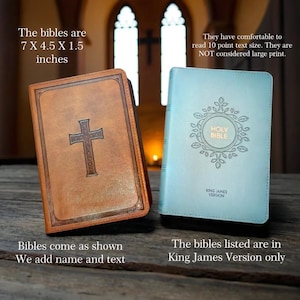 Custom Engraved Leather Bible KJV | Personalized Family Bible Heirloom ...