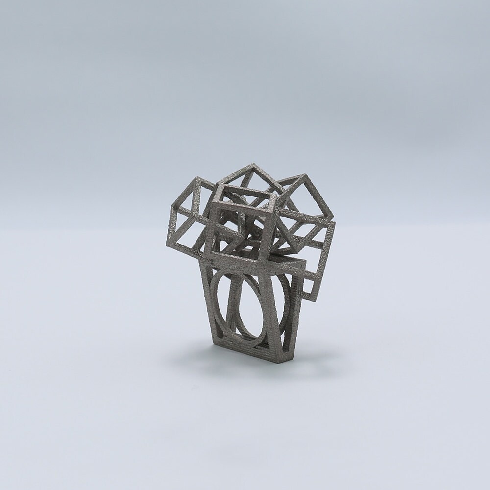 Zicube Ring3d Print Ringarchitectural Jewelrywearable - Etsy