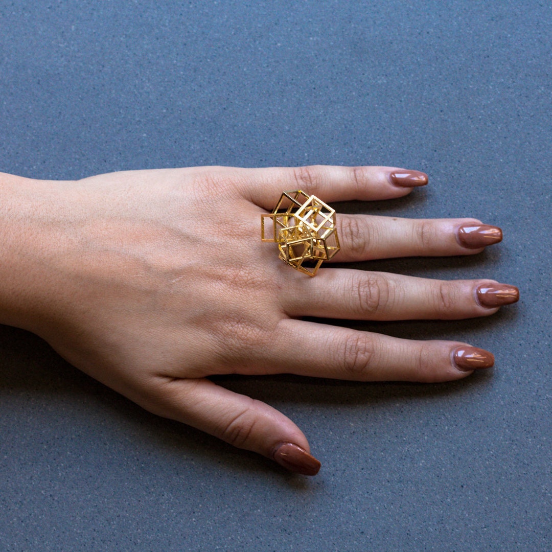 3d print jewelry3d print ringcontemporary jewelrywearable | Etsy