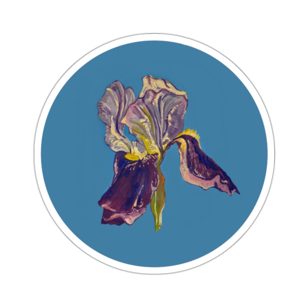 Iris Flower Kiss-cut Stickers - Etsy