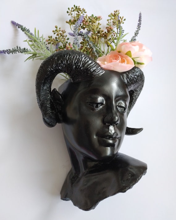 Wall Planter Hanging Face Head Planter Woman Vase Pot - Etsy