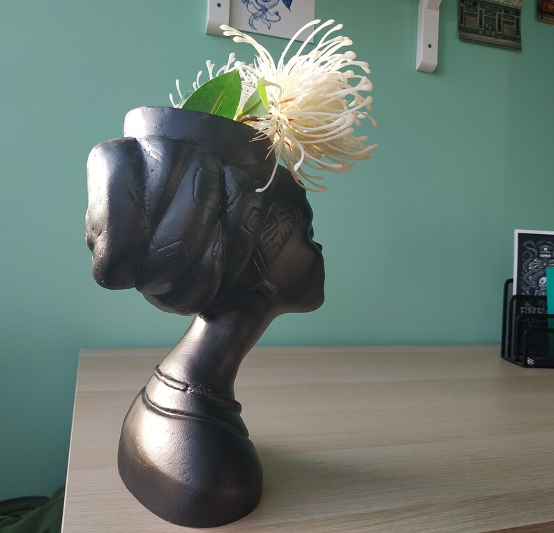 African Women Head Face Planter Pot Desk Planter Black Woman | Etsy