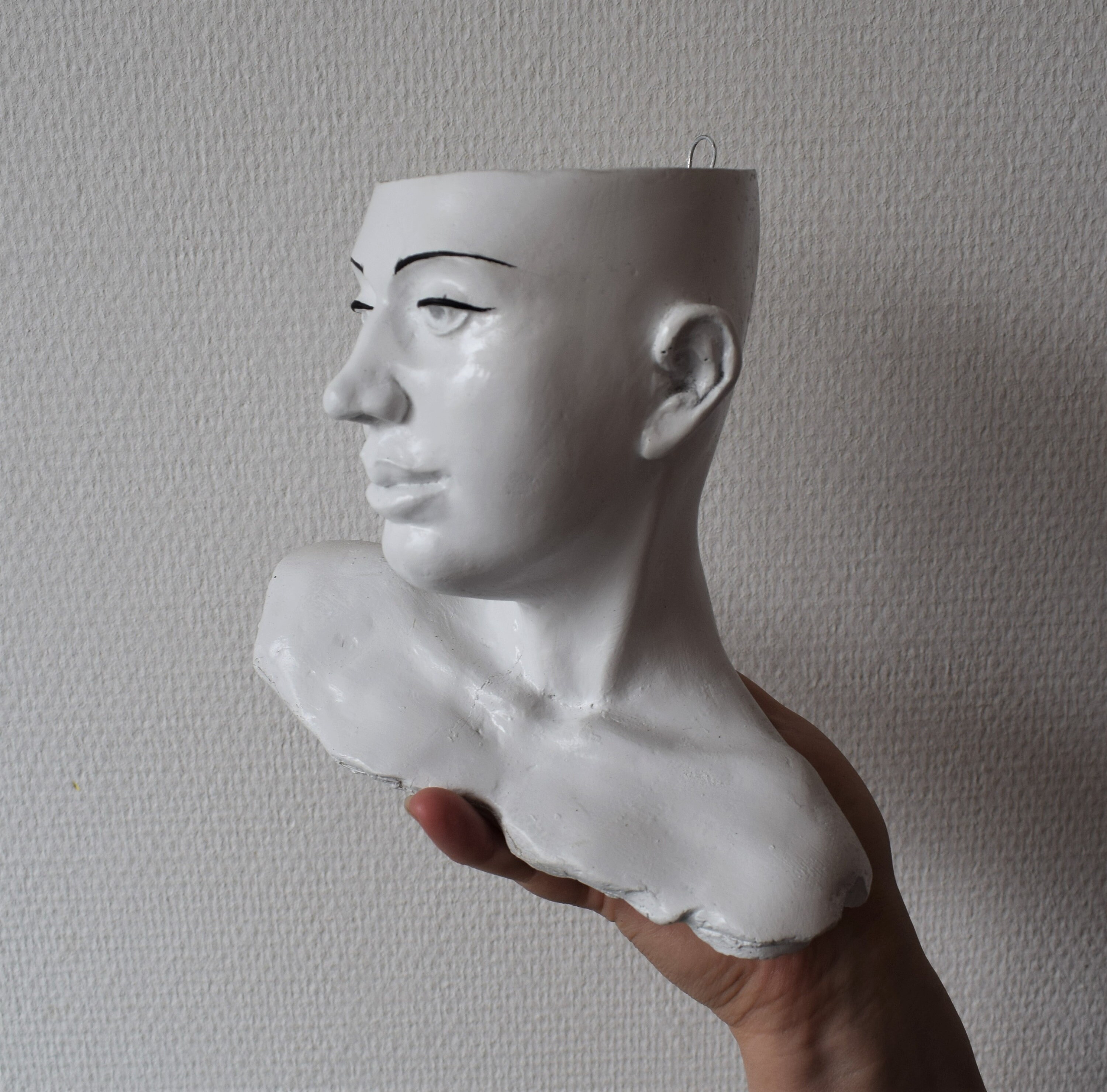 Hanging Face Planter Wall Concrere Head Planter Woman Vase Pot - Etsy