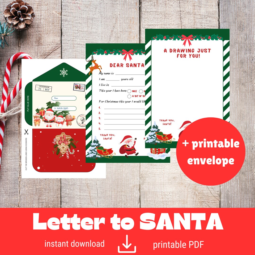 Letter to Santa Printable Easy to Print Letter Kids Letter to Santa ...