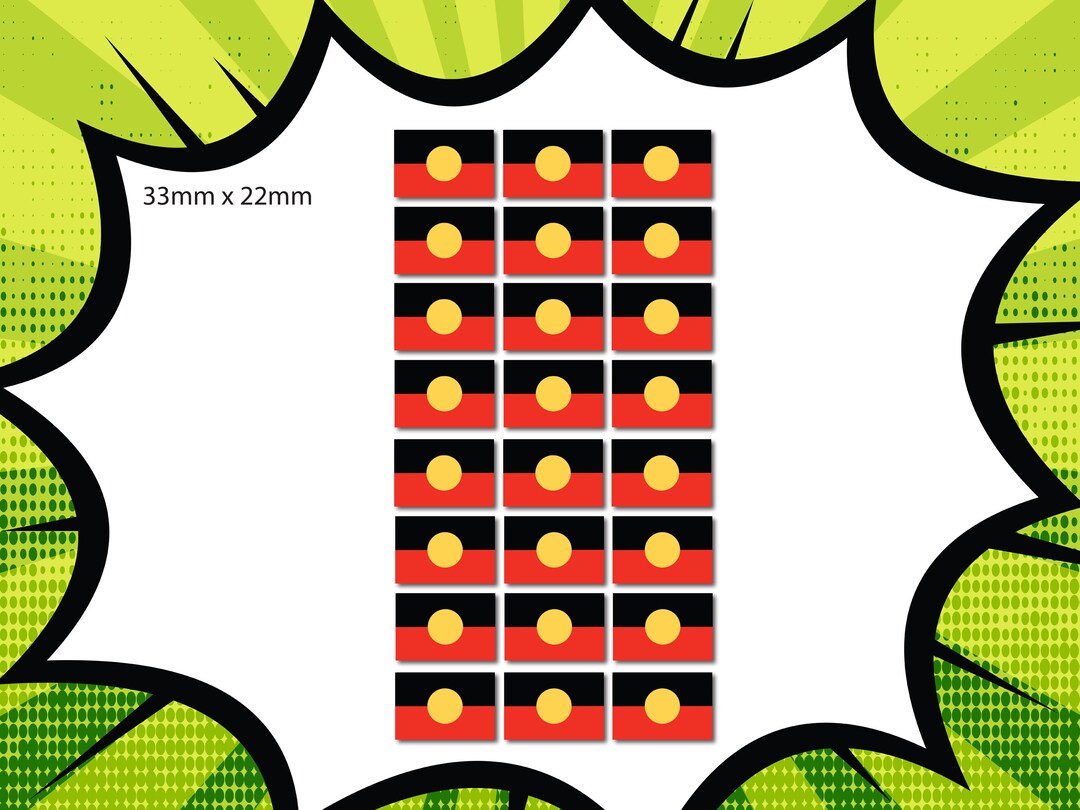 Aboriginal Flag 24 Small Bulk Sheet Vinyl Sticker | NAIDOC | Car ...