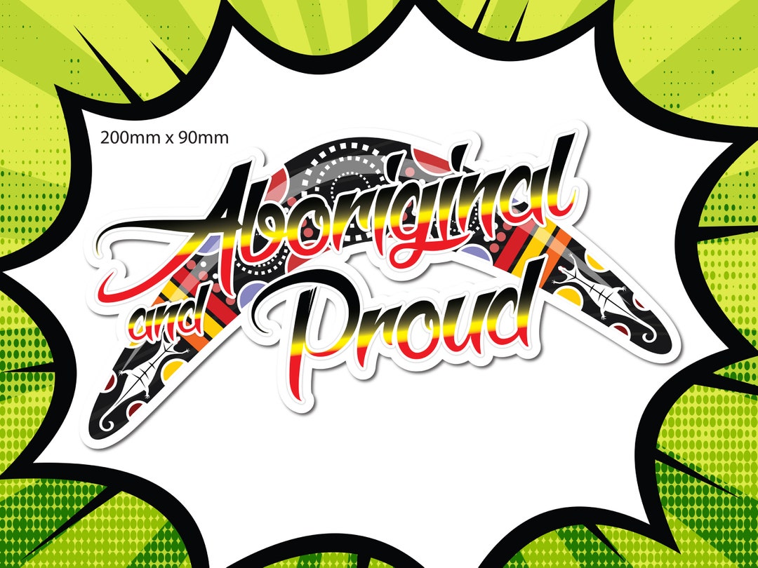 Aboriginal and Proud Flag Vinyl Sticker | NAIDOC | Car | Laptop ...