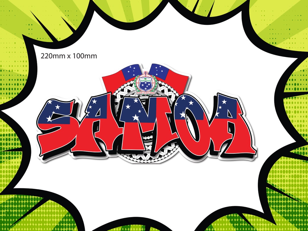 Samoa Sticker Shield Coat of Arms Sticker Car Laptop 4 X - Etsy Australia