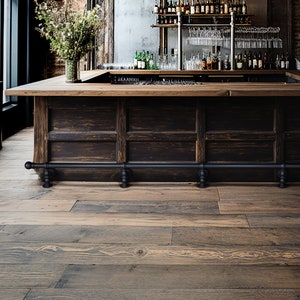 Industrial Style Bar Foot Rail Black Home Bar Foot Rail Kitchen Island ...