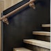 Industrial Aged Brass Stair Handrail Wrought Iron Staircase Railings ...