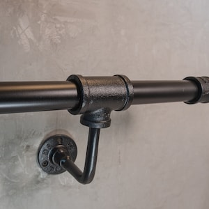 Black Metal Handrail Stair Handrails Wrought Iron Staircase Railings ...