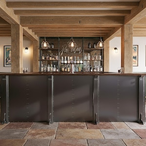 Industrial Bar Front Panels, Raw Metal Bar Front, Metal Industrial Bar ...