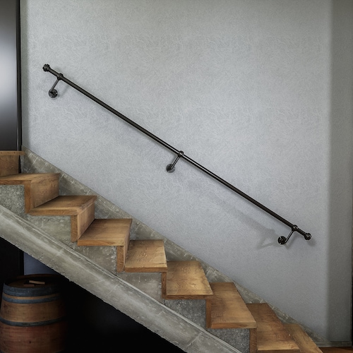 Black Metal Handrail Stair Handrails Wrought Iron Staircase - Etsy UK