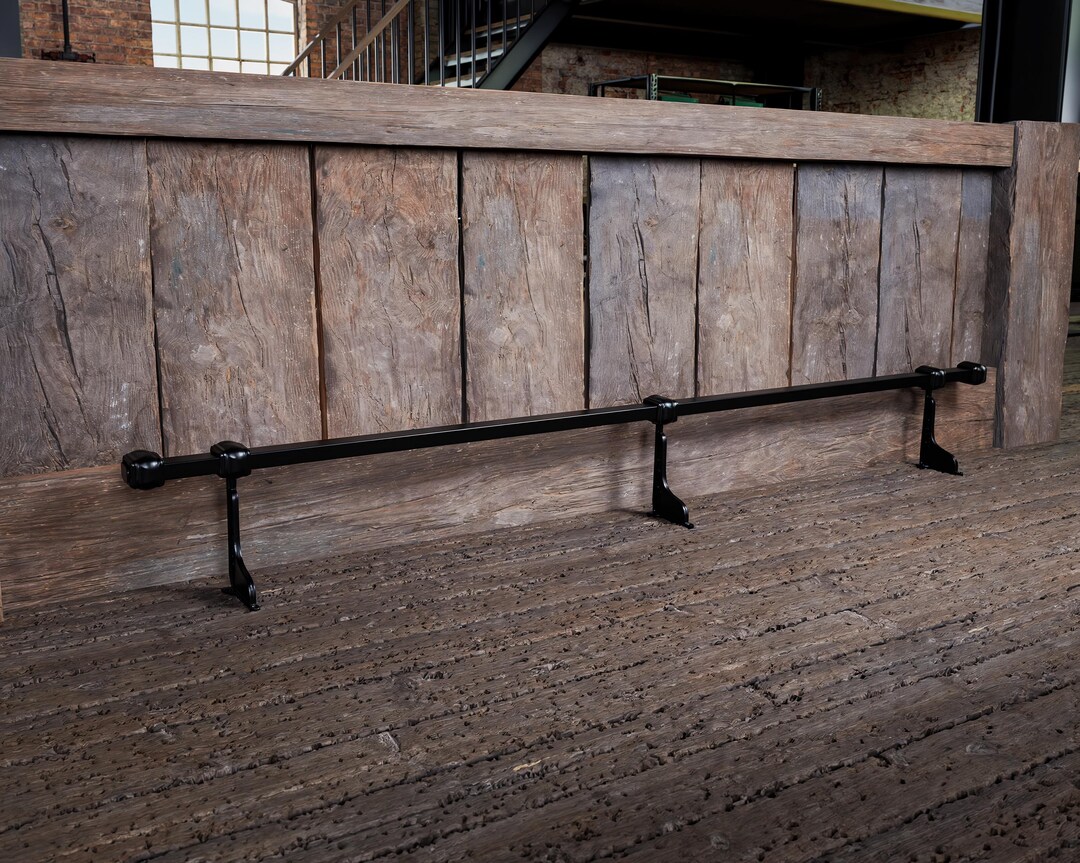 Industrial Foot Rail Black Wrought Iron Home Bar Foot Rail Kitchen ...