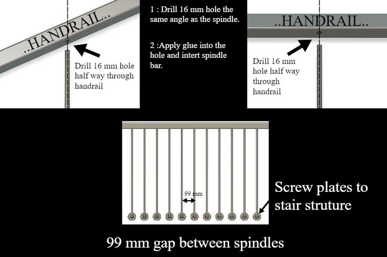 Wrought Iron Stair Railing Balusters Spindles Picket Stair Metal ...