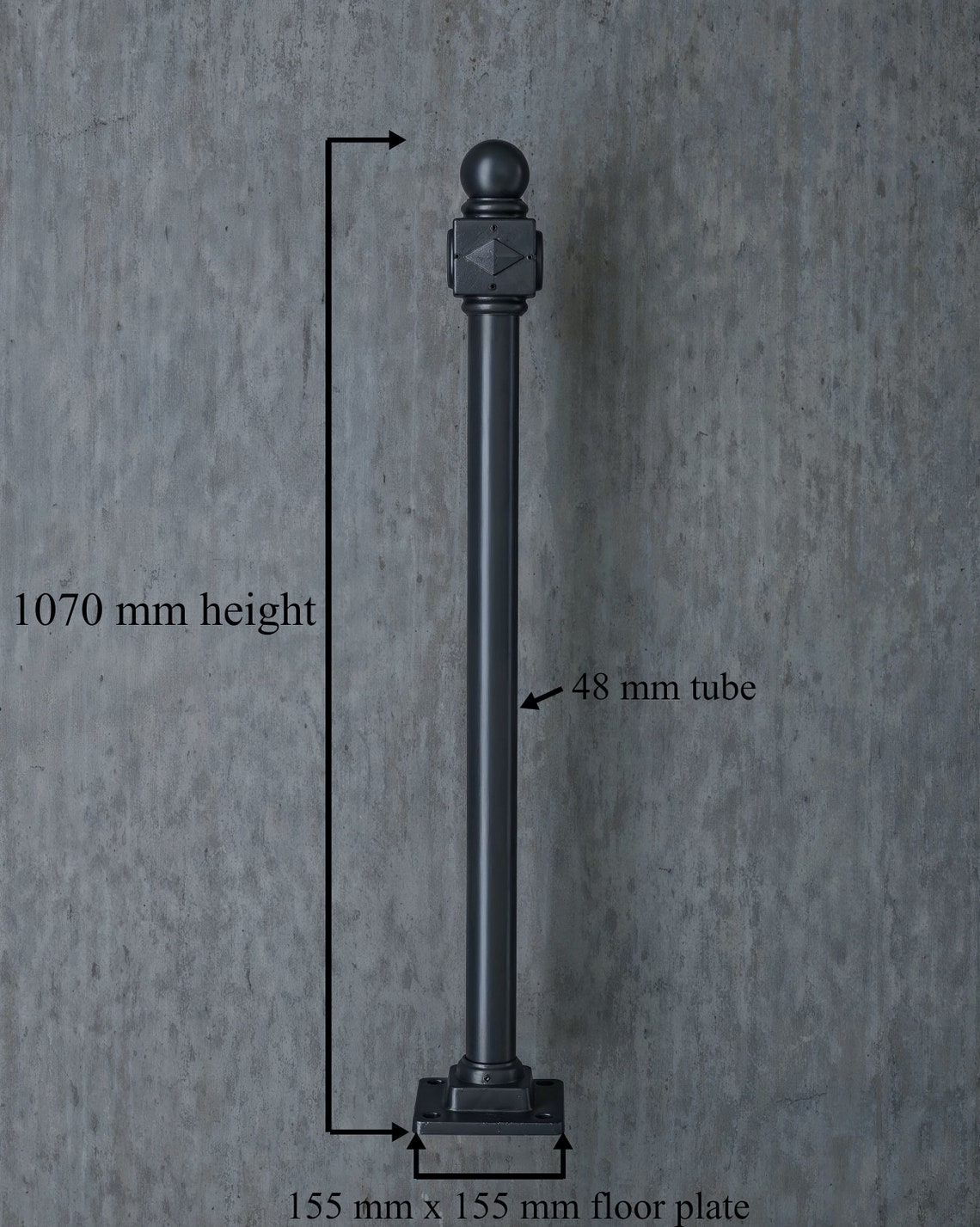 Black Wrought Iron Balustrades Handrail Horizontal Balusters Stair ...