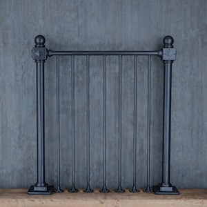 Black Wrought Iron Vintage Balustrades Handrail Horizontal Balusters ...