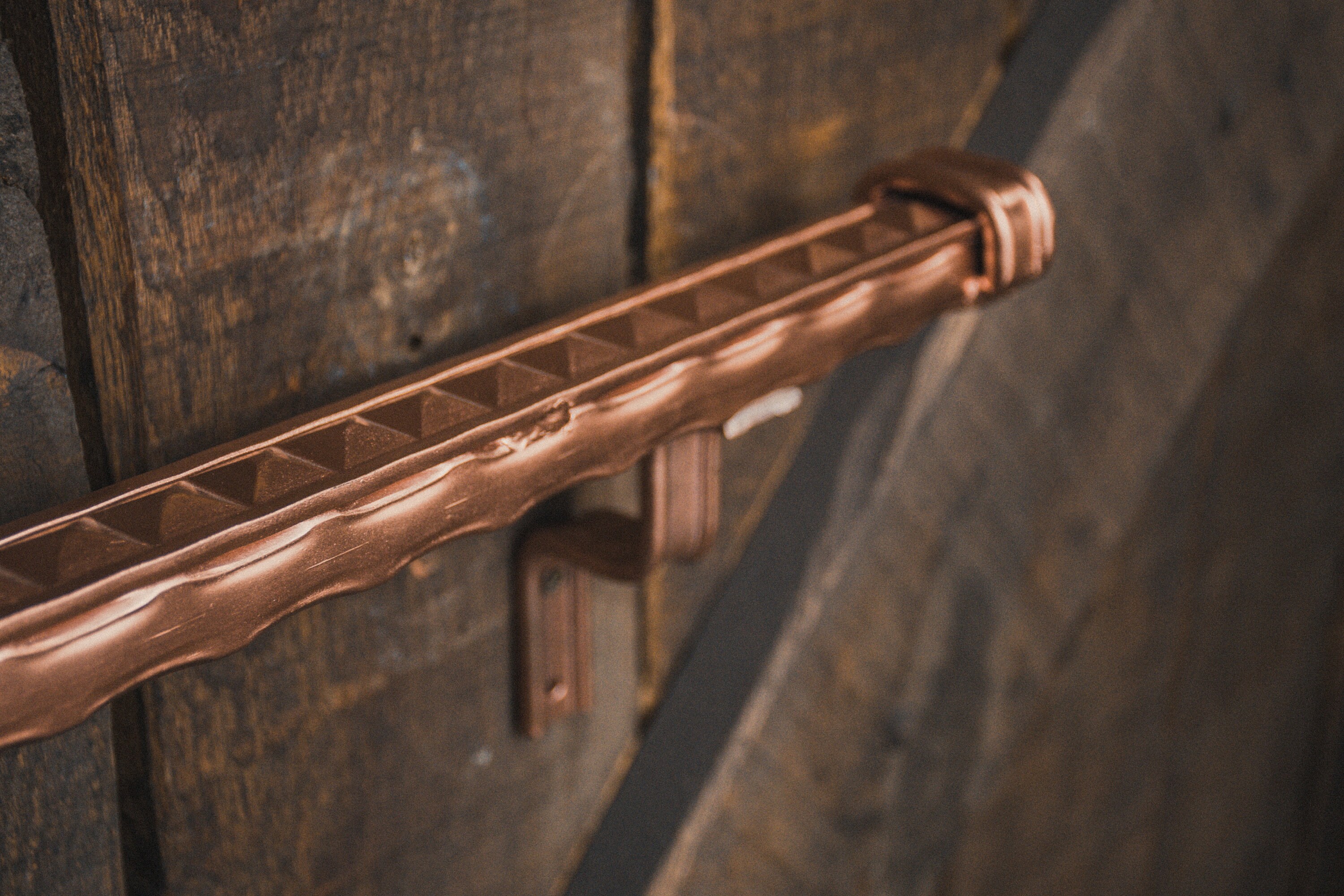 Copper Metal handrail stair handrails copper wrought iron | Etsy