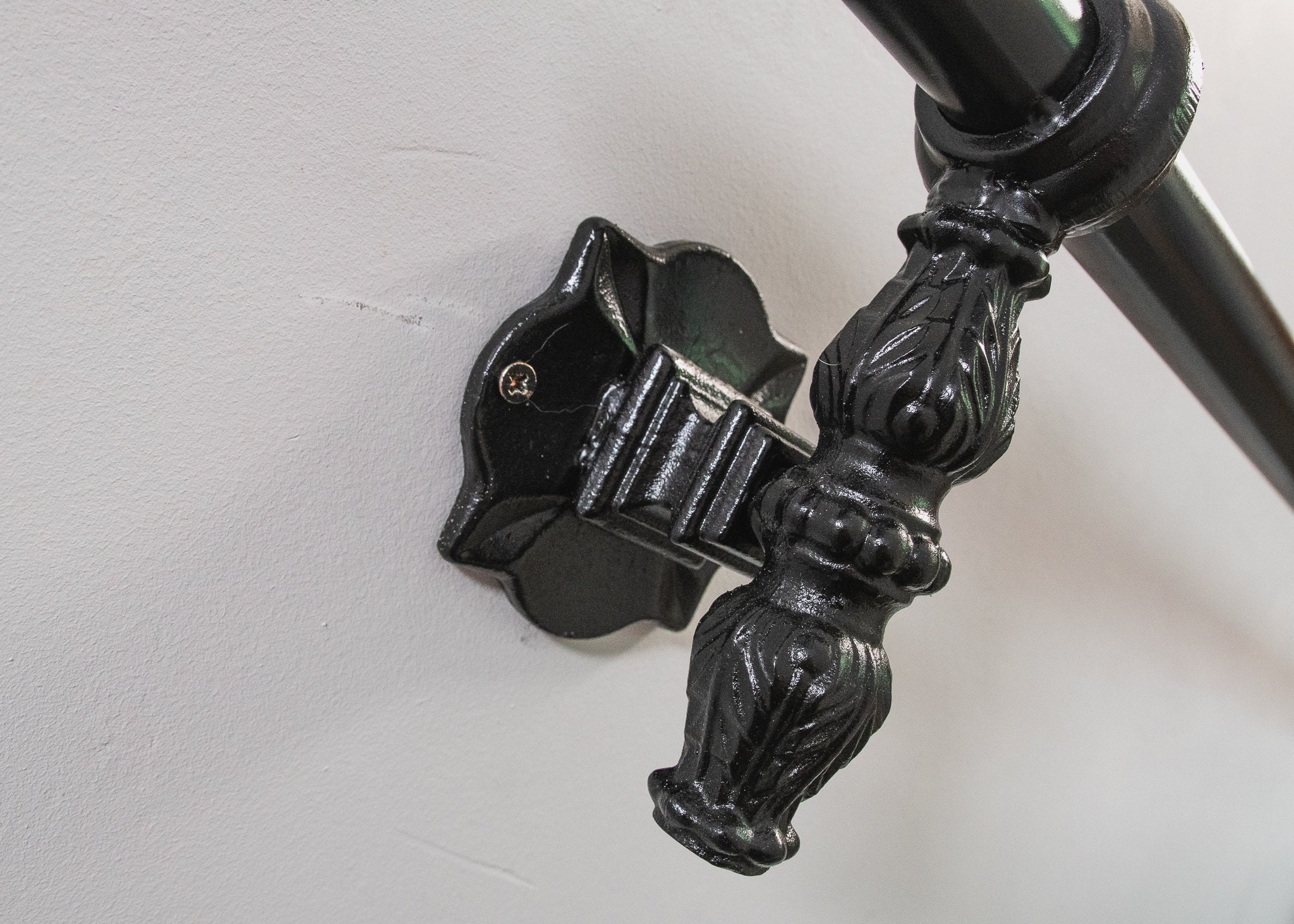 Black Metal Handrail Stair Handrails Wrought Iron - Etsy UK