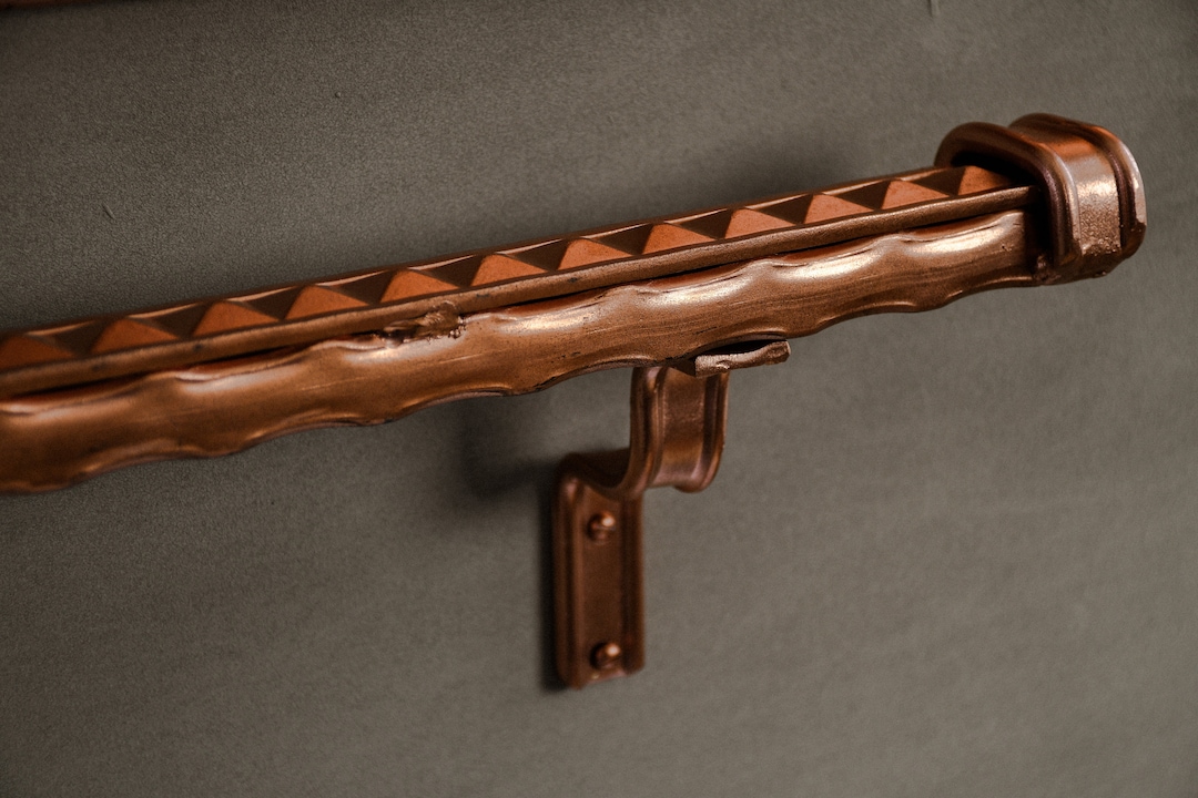 Copper Metal Handrail Stair Handrails Copper Wrought Iron - Etsy UK