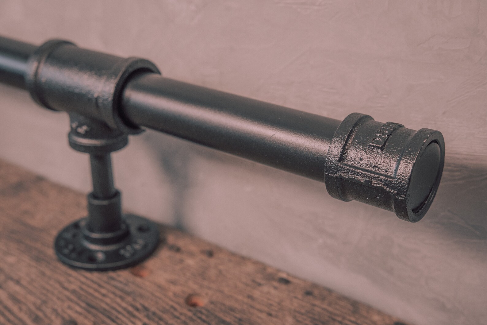 Industrial foot rail Black home bar foot rail Kitchen island | Etsy
