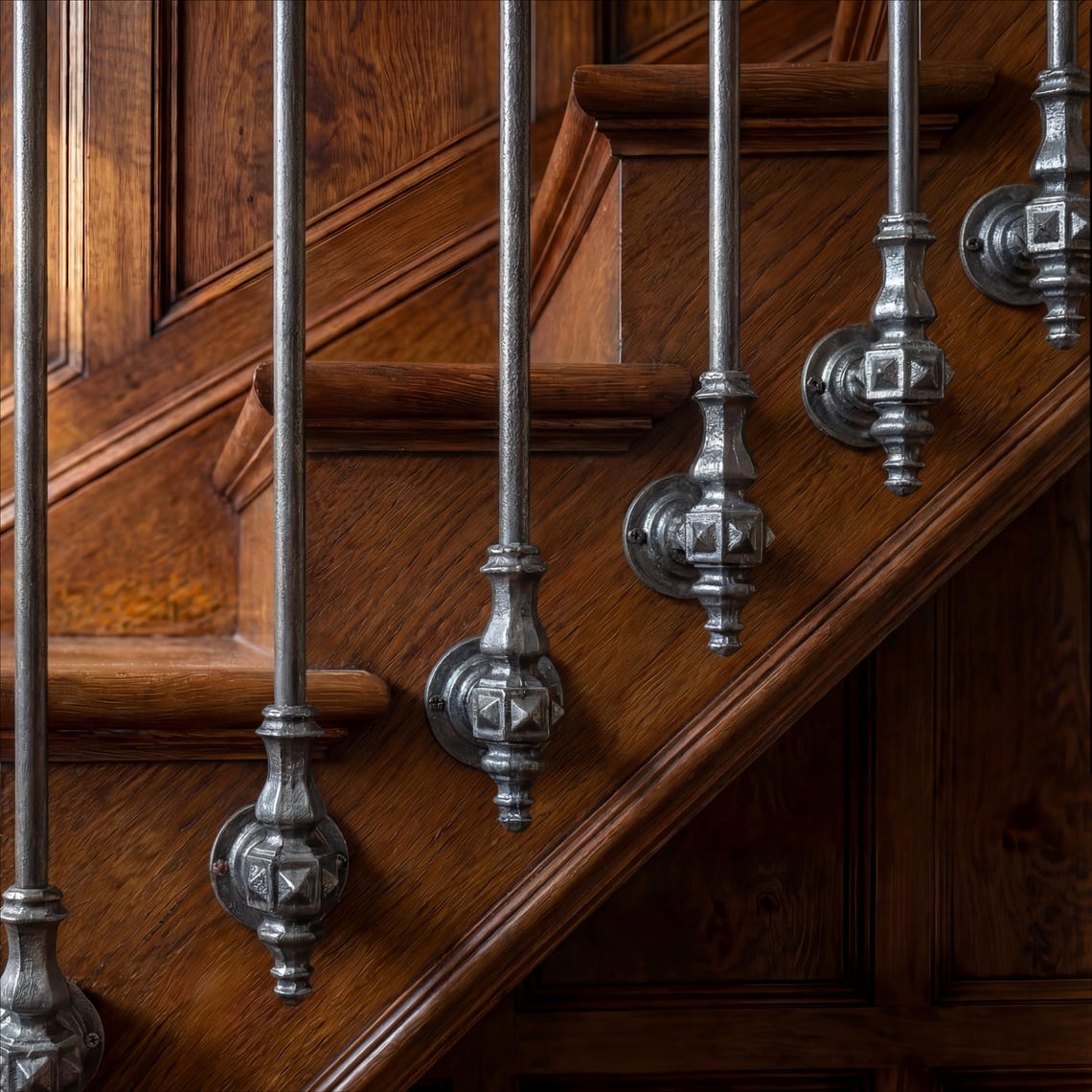 Wrought Iron Stair Spindle Railing Handrail Balusters Picket Black ...