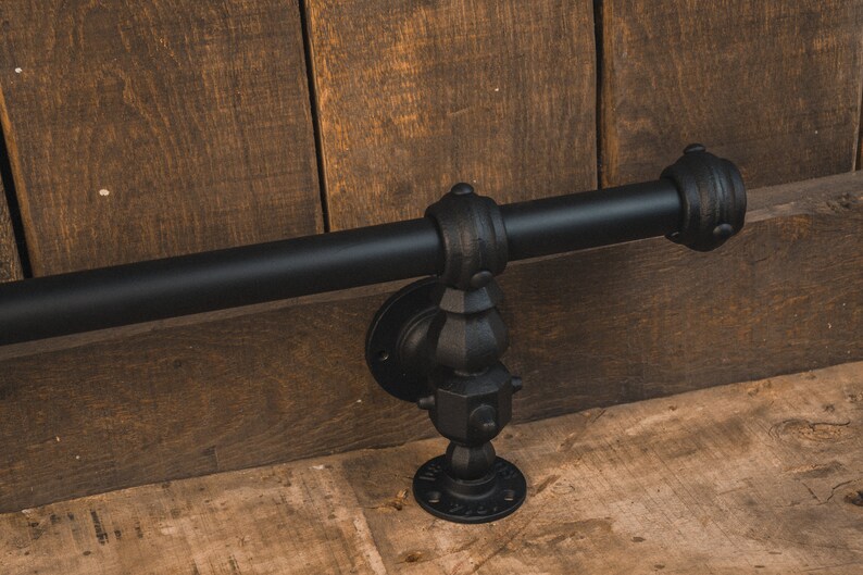 Industrial foot rail Black home bar foot rail Kitchen island | Etsy