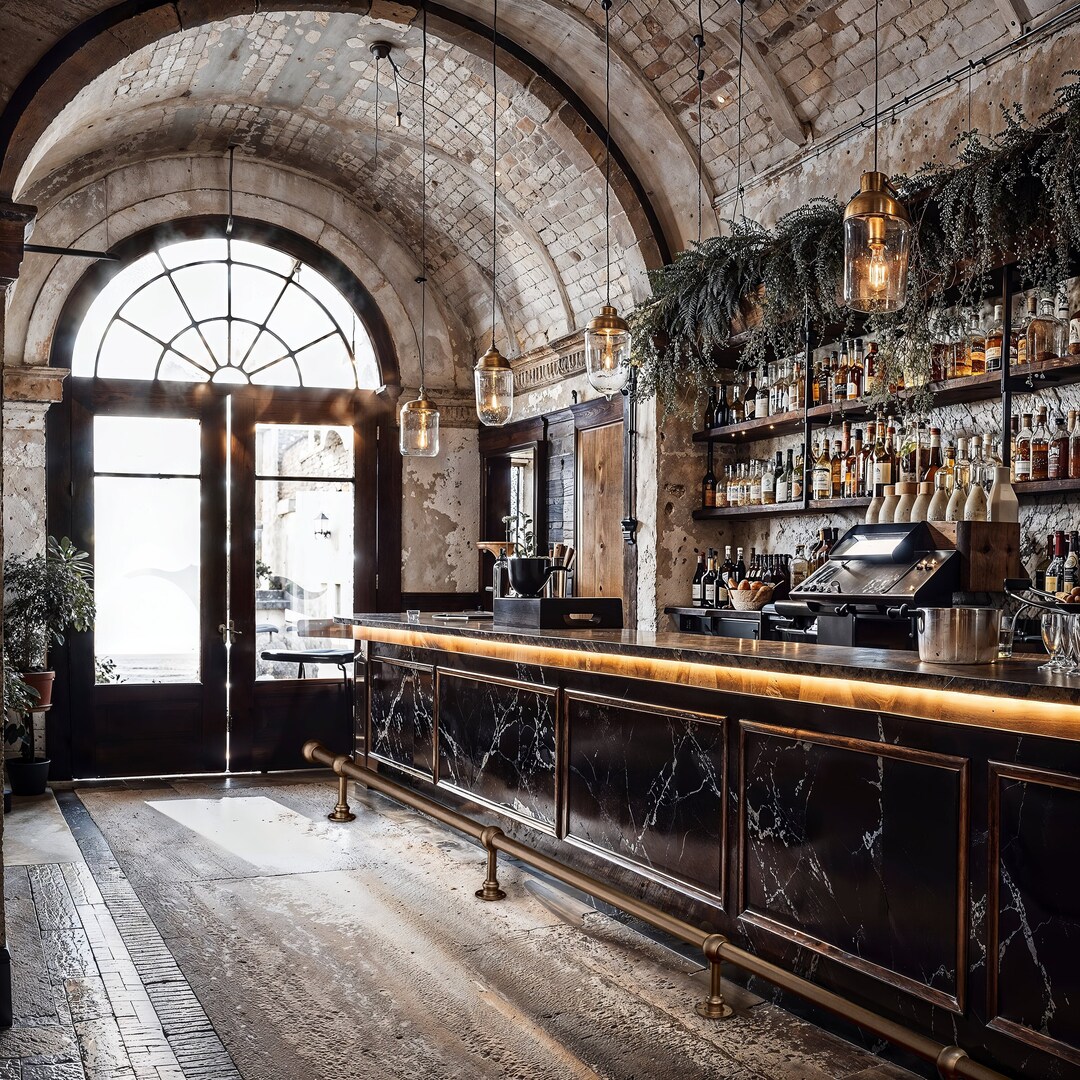 Industrial Foot Rail Copper Heavy Duty Home Bar Foot Rail Kitchen ...