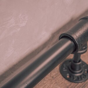 Industrial foot rail Black home bar foot rail Kitchen island | Etsy