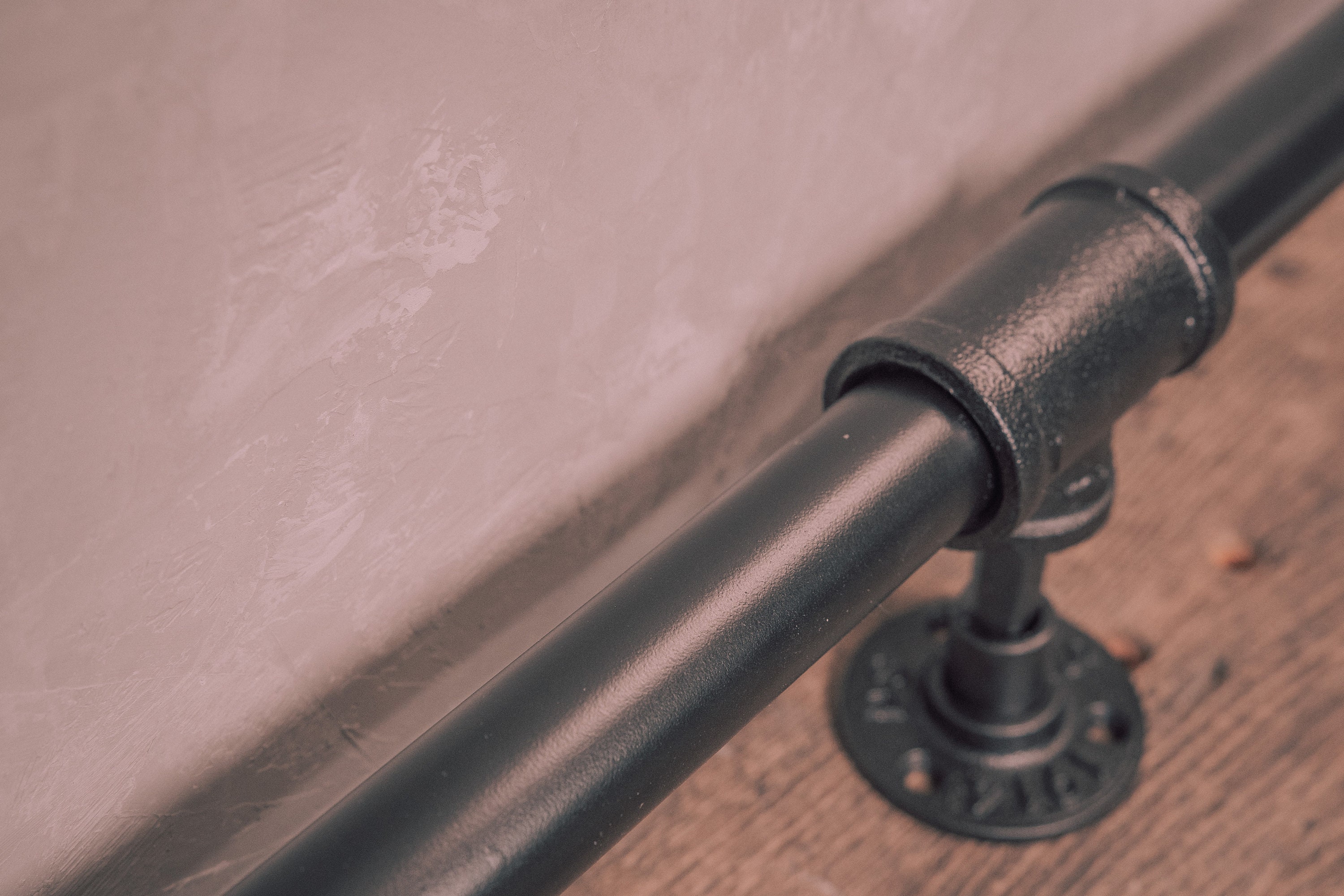 Industrial foot rail Black home bar foot rail Kitchen island | Etsy