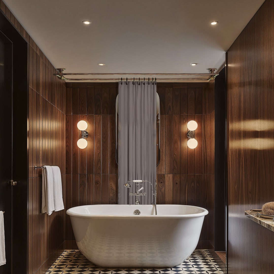 Bronze Shower Curtain Rod | Ceiling Mounted | Rectangular & Squarer ...