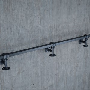 Industrial Foot Rail Black Wrought Iron Home Bar Foot Rail Kitchen ...