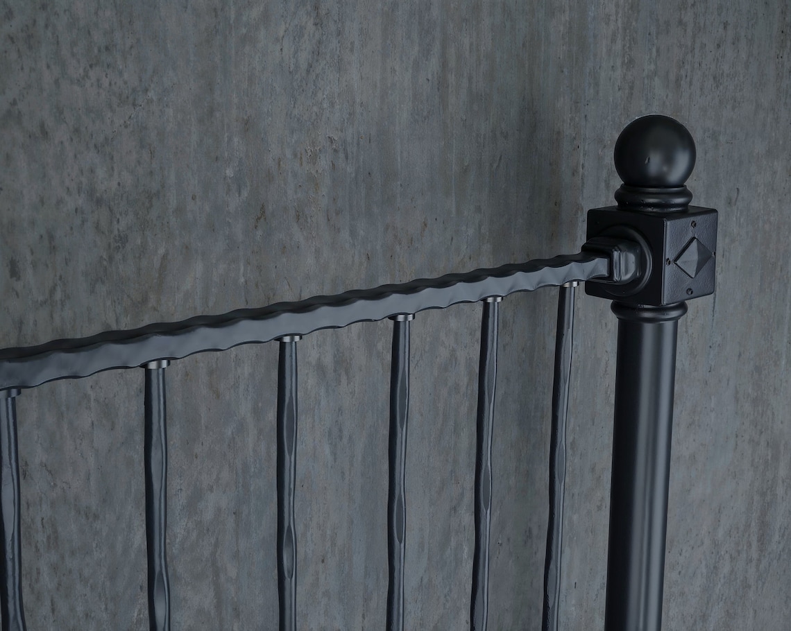 Black Wrought Iron Balustrades Handrail Horizontal Balusters Stair ...