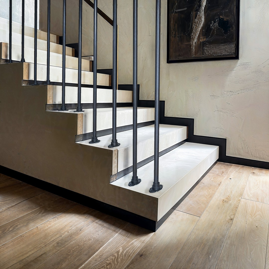 Wrought Iron Handrail Stair Railing Spindle Balusters Picket Black ...