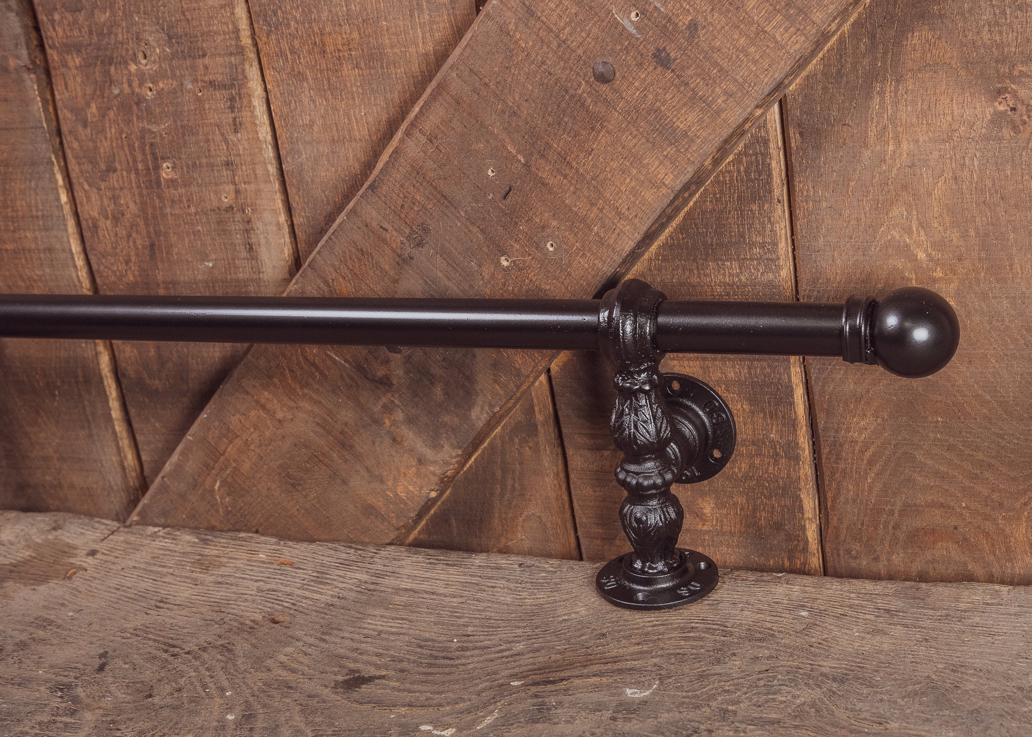 Industrial style bar foot rail Black home bar foot rail | Etsy