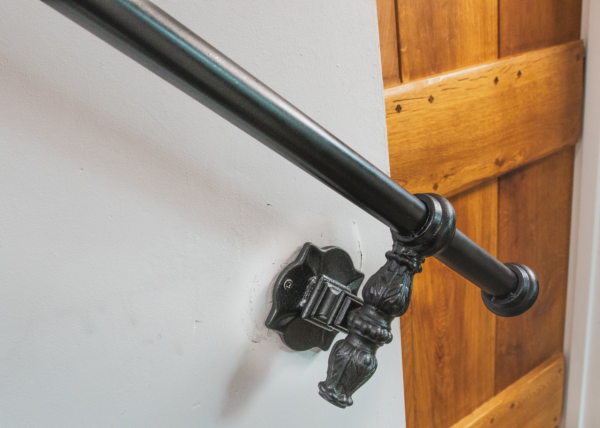 Black Metal Handrail Stair Handrails Wrought Iron - Etsy UK