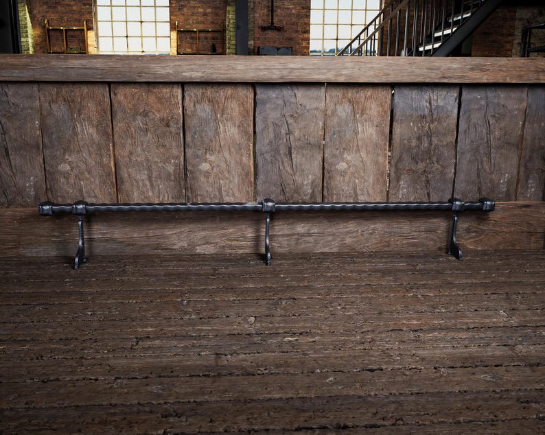 Industrial Foot Rail Wrought Iron Home Bar Foot Rail Kitchen Island ...