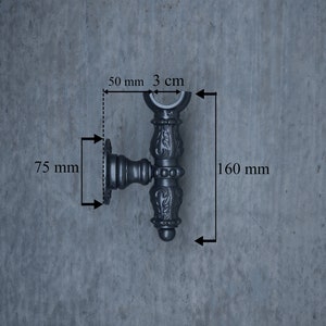 Black Metal Curtain Rail Wrought Iron Wall Mounted Vintage Curtain Rod ...