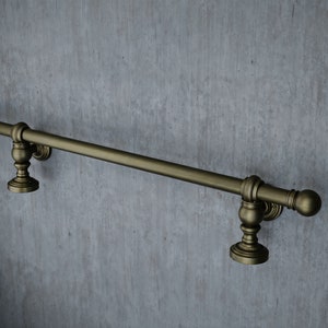 Industrial Foot Rail Aged Brass Home Bar Foot Rail Kitchen Island Foot ...