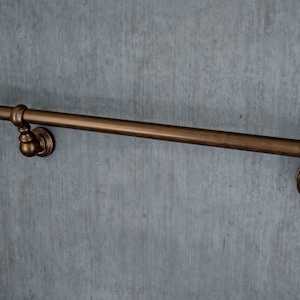 Industrial Bronze Stair Handrail Wrought Iron Staircase Railings Steel ...