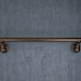 Bronze Metal Curtain Rail Wrought Iron Wall Mounted Vintage Curtain Rod ...