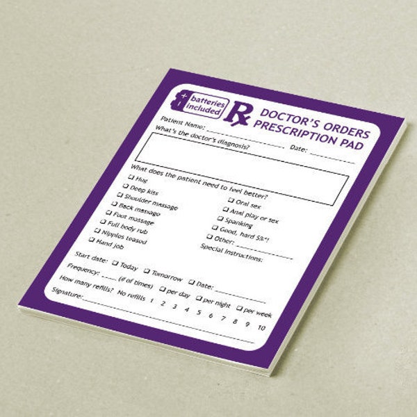 Funny Prescription Pad - Etsy