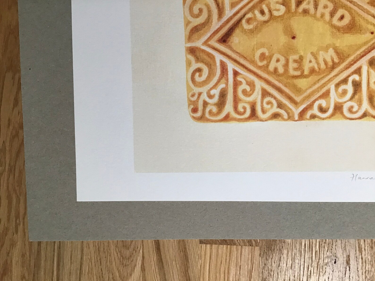 Custard Cream Biscuit Print - Etsy