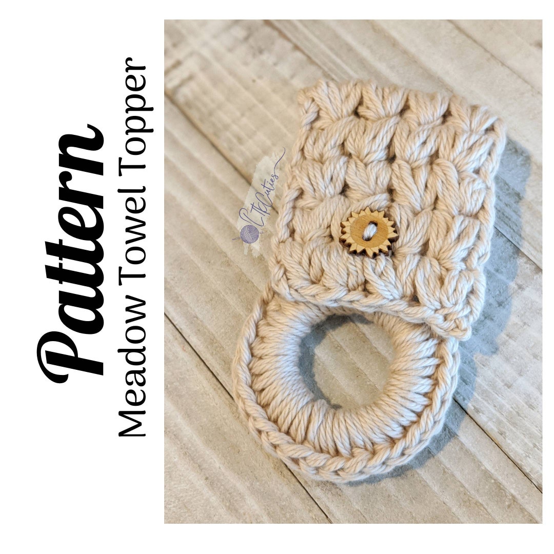 Crochet Pattern, Crochet Meadow Towel Topper, Crochet Kitchen, Crochet ...