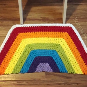 Crochet Pattern, Crochet Meadow Half Moon Rug, Crochet Rug, Rug Pattern ...