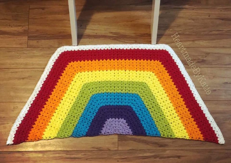 Crochet Pattern Crochet Meadow Half Moon Rug Crochet Rug | Etsy